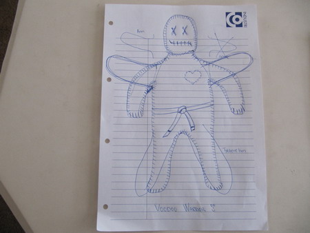 Voodoo Dukke Design Kvinnelig Voodoo Dukke Med Nål Hjertet